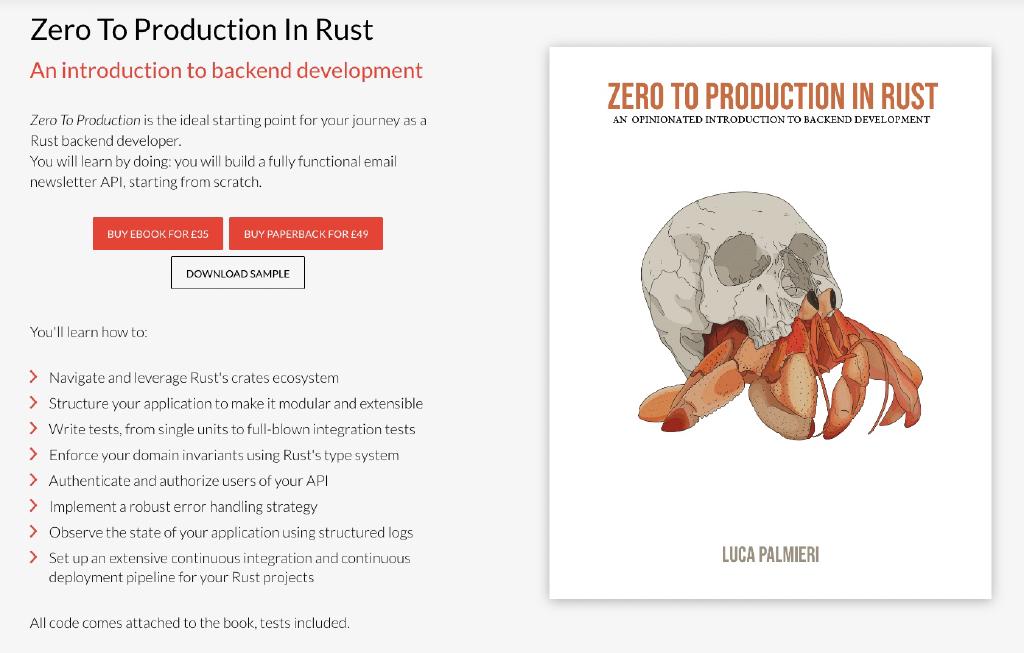 Book Review: Zero To Production In Rust · Preslav Rachev
